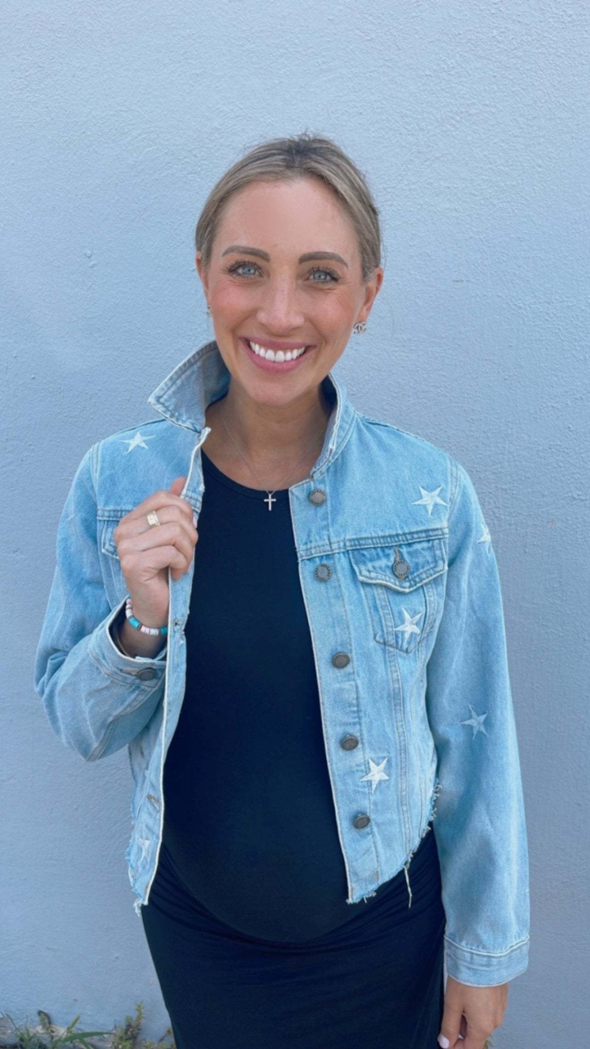 Cropped Star Denim Jacket. Cropped Star Denim Jacket. Cropped Star Den ...